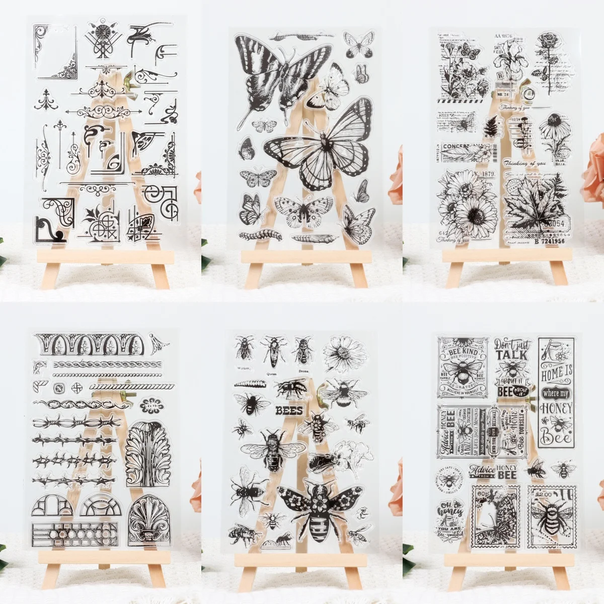 1pc-Flower-Insect-Clear-Stamp-Painting-Tool-DIY-Diy-Greeting-Card ...