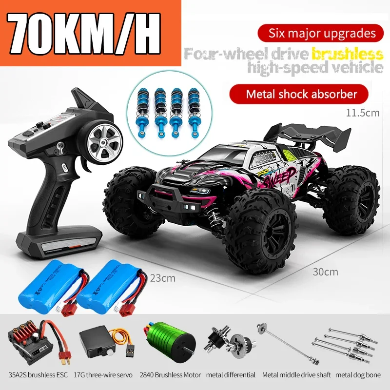 Rc Car Off Road 4x4 High Speed 75KM/H Remote Control Car with LED ...