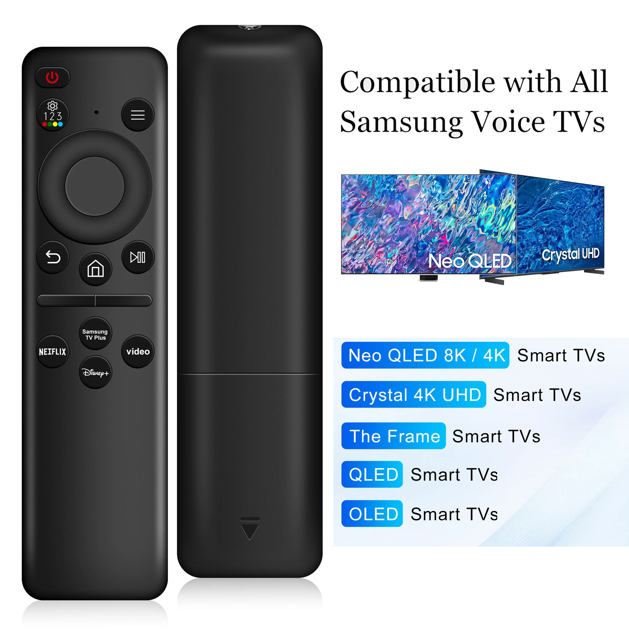 IR Remote Control for Samsung Smart TVs, Replacement Remote Control for ...