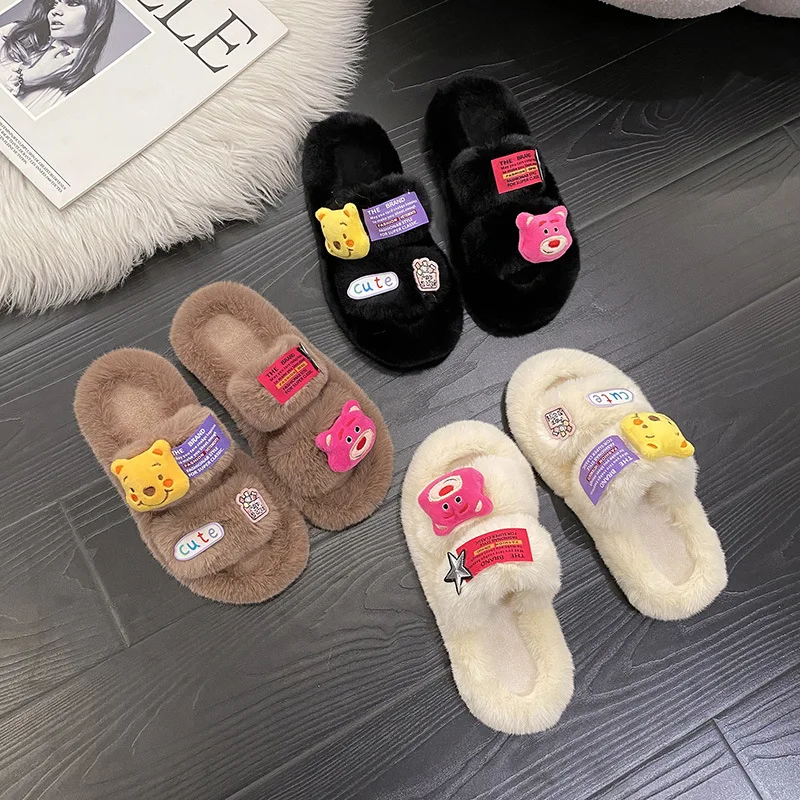 Disney-Home-Slipper-Shoes-Autumn-Winter-Warm-White-Cartoon-Lotso-3D ...