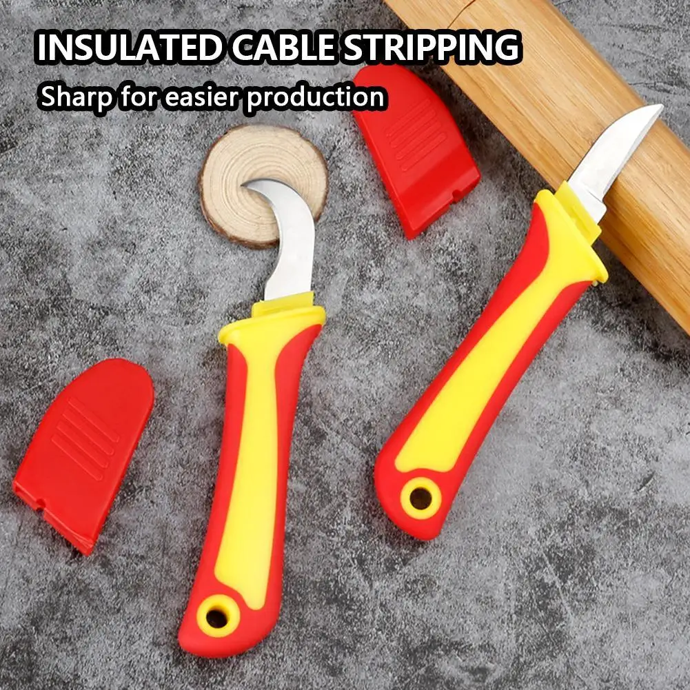 Electrician-Knife-Insulated-Cable-Stripping-Snips-Straight-Curved-Hook ...