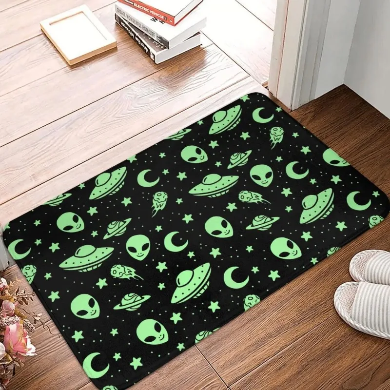 Bath-Mat-Green-Alien-UFO-Pattern-Bath-Mat-Alien-Doormat-Kitchen-Carpet ...