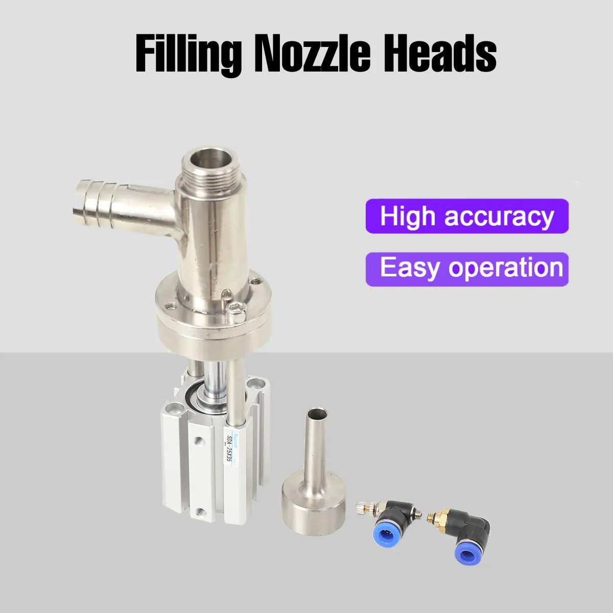 Filling head of filling machine filling device nozzle, pneumatic ...