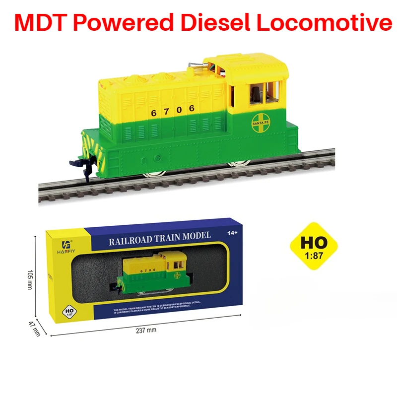 HO Type 1/87 Railway Train Model MDT Power Diesel Locomotive 96051 ...