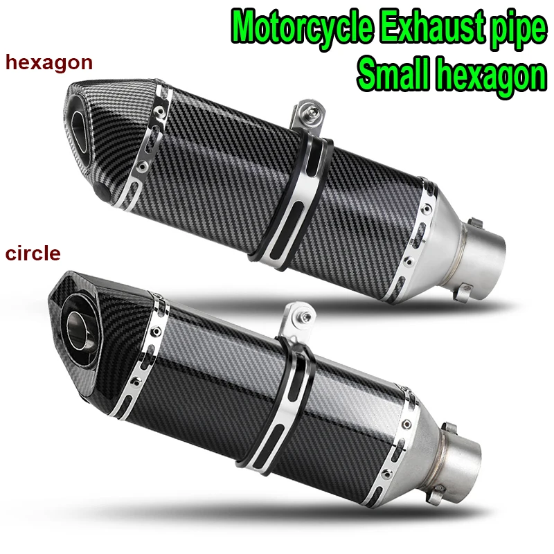 Universal 51mm Motorcycle Exhaust Pipe Length 300/370/470mm Stainless ...