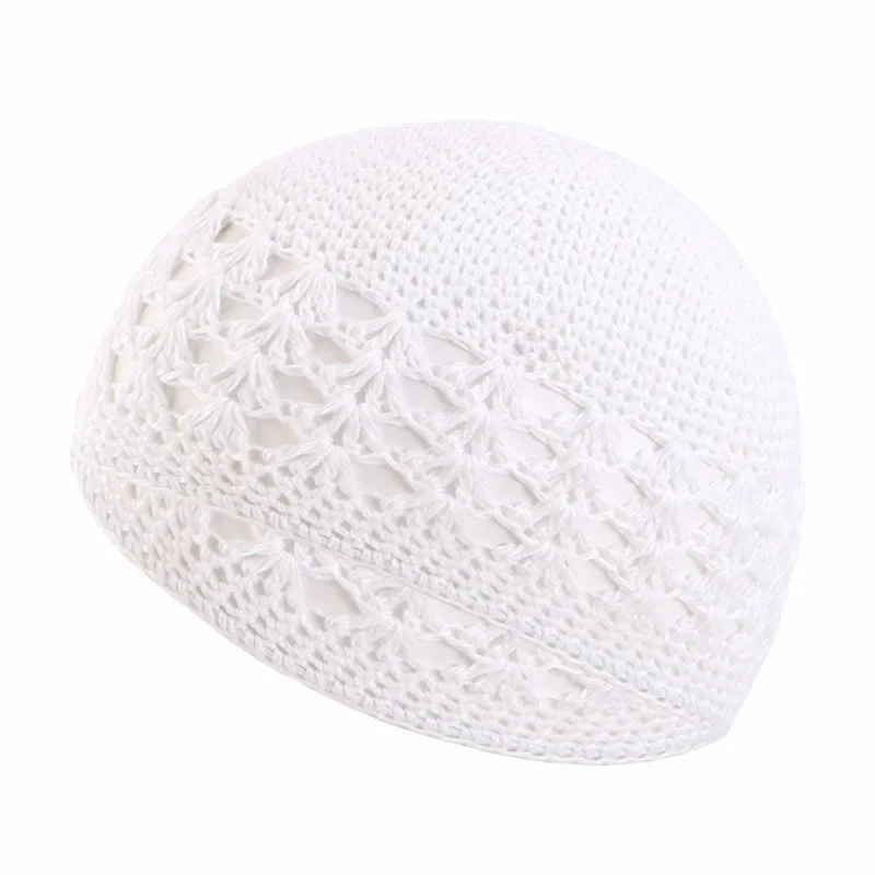 Jersey Knitted Muslim Men Kufi Prayer Hats Unisex Beanies Cap Bonnet ...