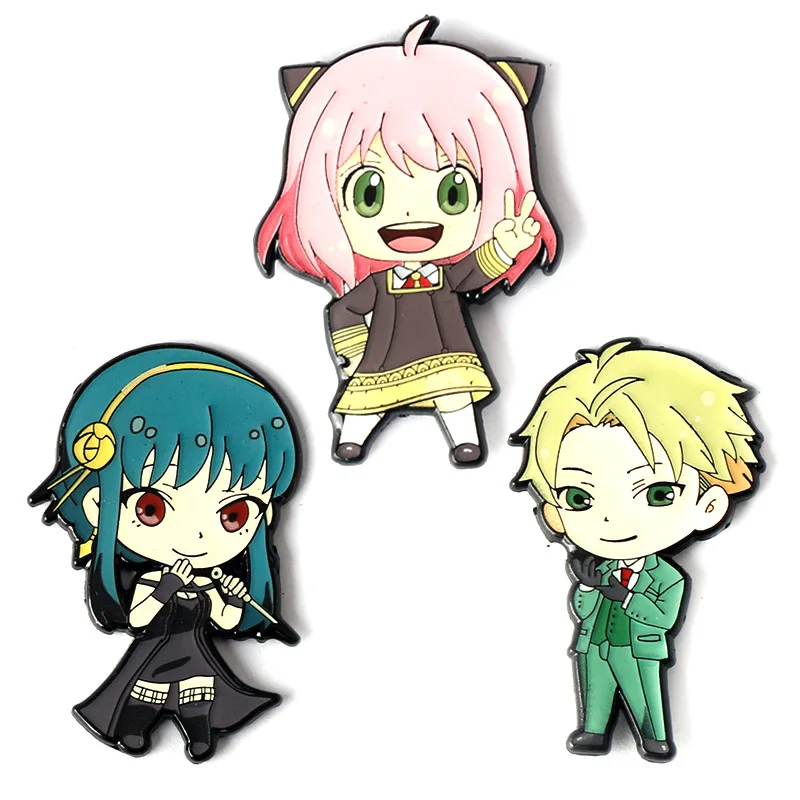 3pcs/set SPY FAMILY Enamel Pins Custom Anya Yor Loid Forger Damian ...
