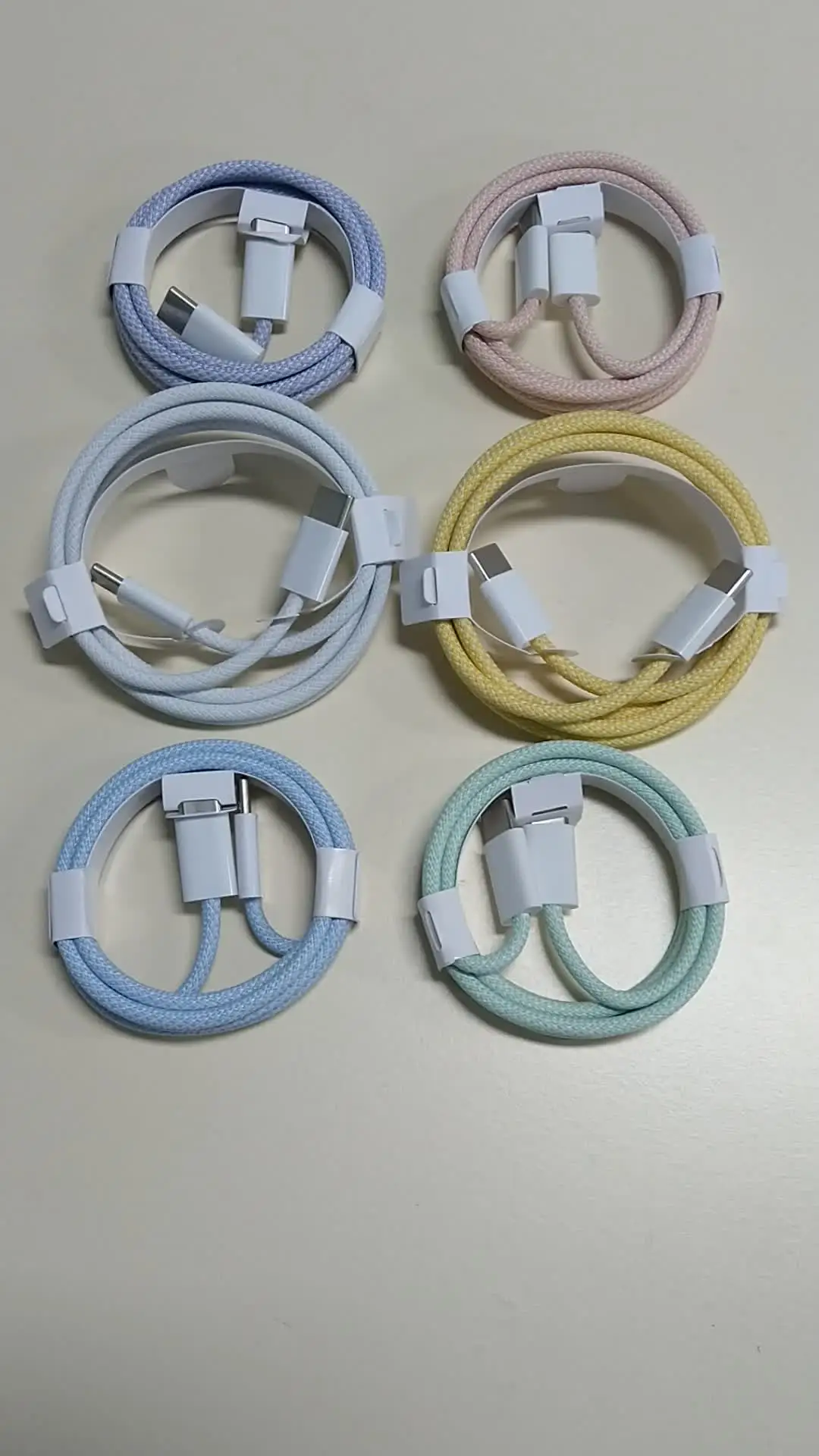 USB-C to Type C Color Cable For Apple iPhone 15 PD 60W Fast Charging ...