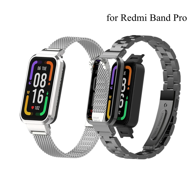 Stainless Steel Straps For Xiaomi Redmi Smart Band Pro Watchband Luxury ...