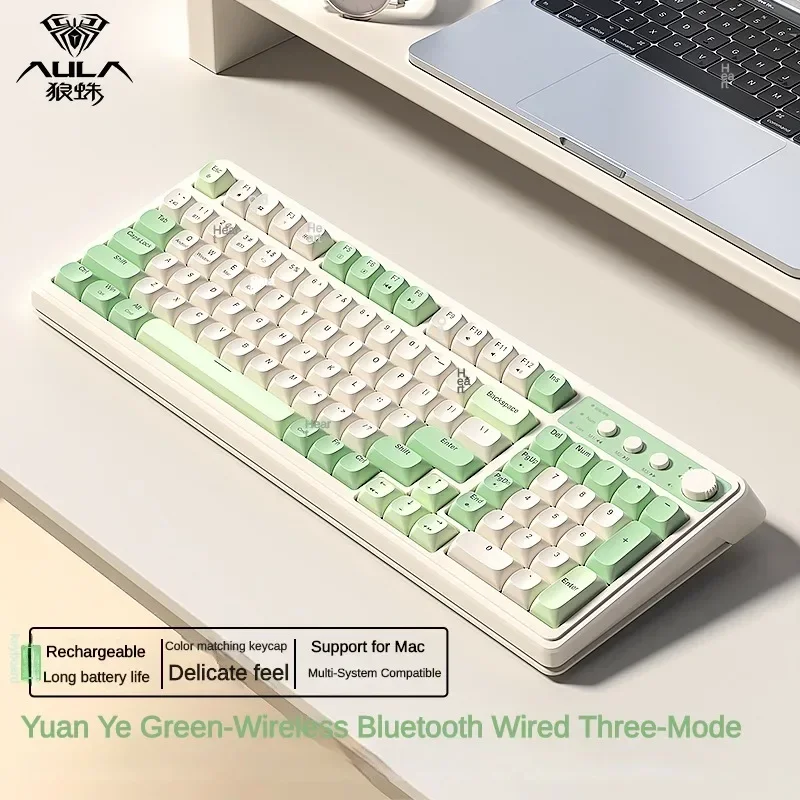 AULA-S99-Bluetooth-Wireless-Keyboard-Three-mode-Ergonomic-99-Keys-ABS ...
