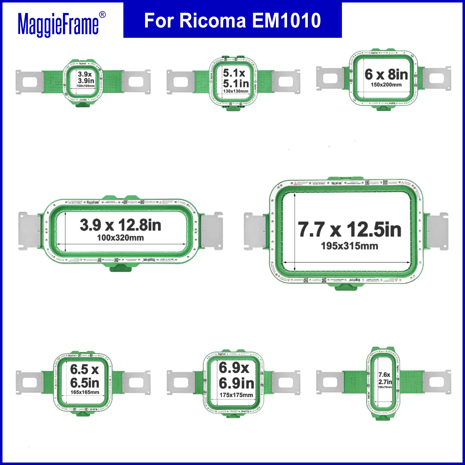 Ricoma EM1010/MT-1501/TC1501 etc. magnetic hoop mighty hoops Ricoma ...