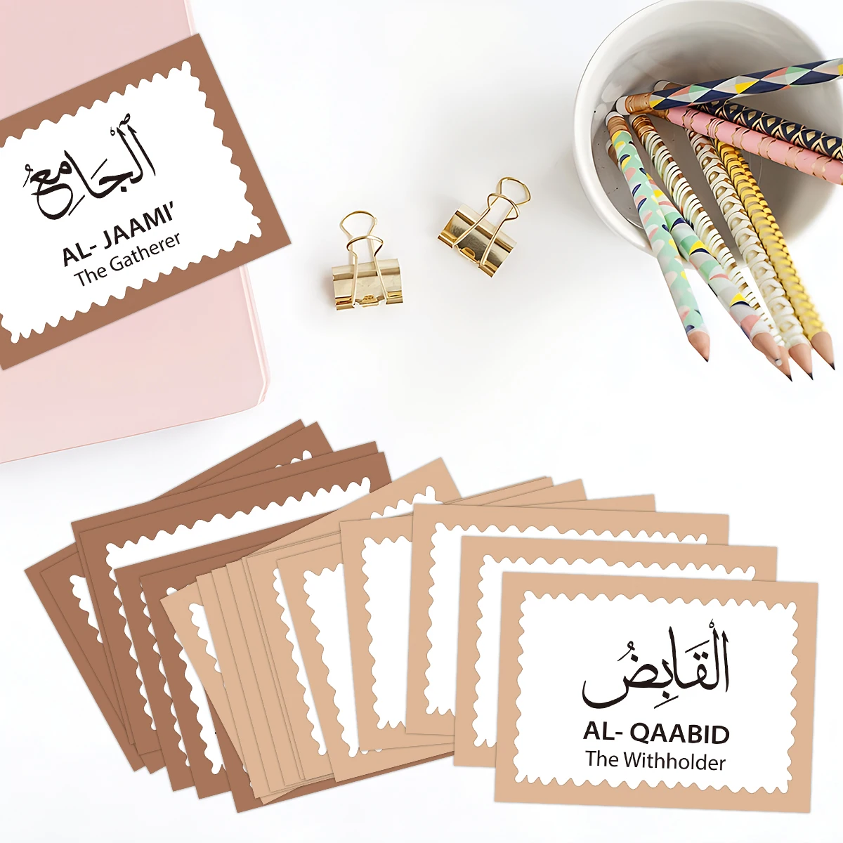 Islamic Flashcards 99 Names Of Allah Flashcards - Dual Language Arabic ...