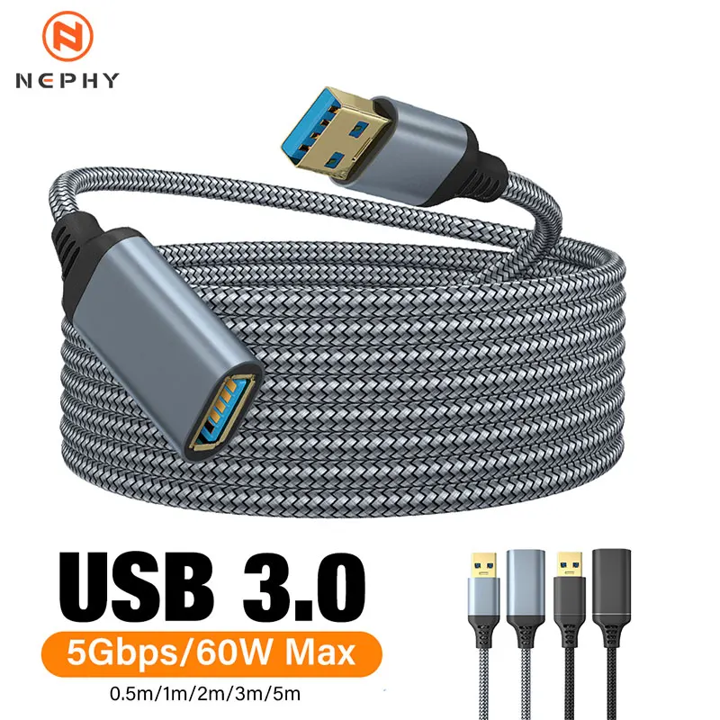 5m-60W-USB-3-0-Extension-Cable-Female-To-Male-Extender-Cord-High-Speed ...