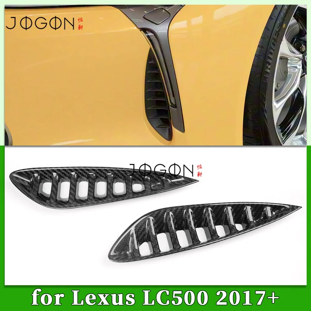 2Pcs Dry Carbon Fiber Car Front Side Air Vent Inlet Vent Intake Cover ...