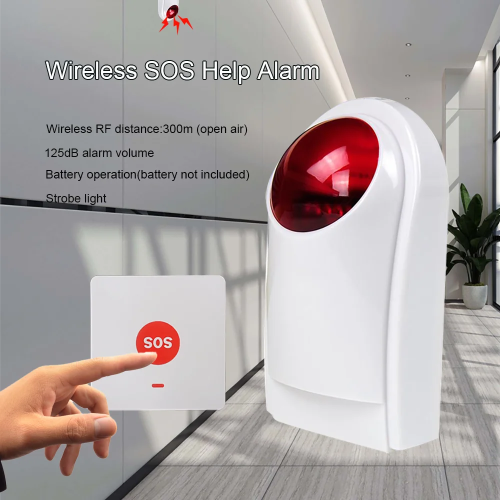 Outdoor wireless SOS help alarm system with SOS button 300m signal ...