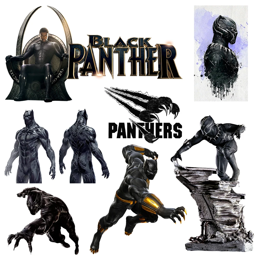 Marvel-Superhero-Black-Panther-Patches-for-Clothing-Stickers-Parches-Termoadesivos-Para-Ropa ...