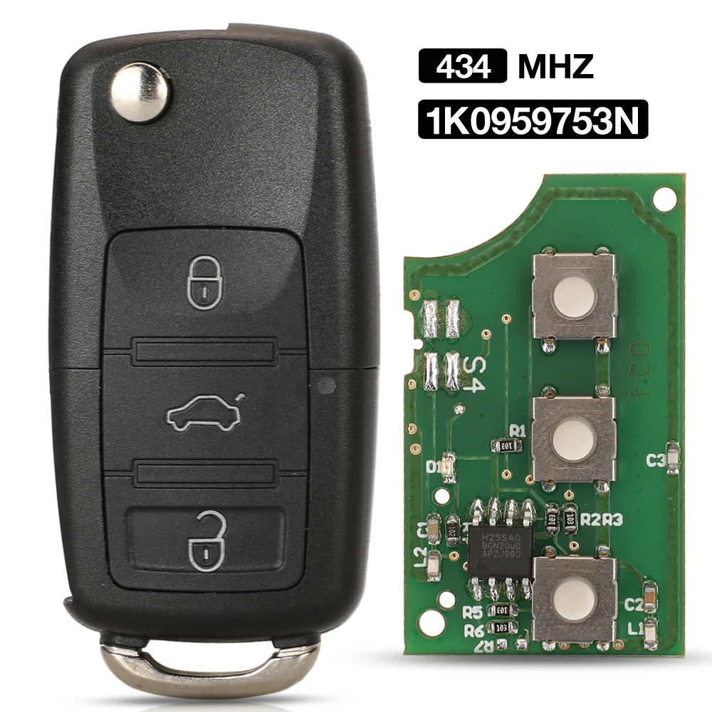 jingyuqin-3BTN-434-MHZ-ID48-Chip-1K0959753N-Smart-Remote-Car-Key-Fob ...