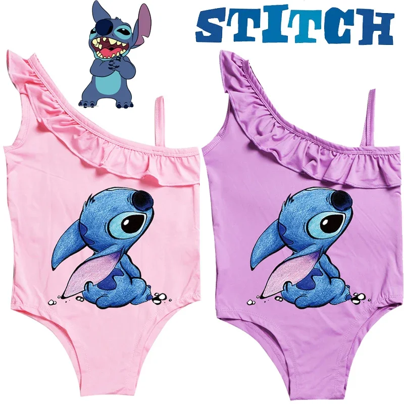 2023-Disney-Stitch-Girls-Swimsuit-One-Piece-Swimsuit-Cute-Swimwear-for ...