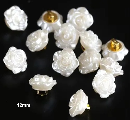20pcs/lot Size:12mm Fashion Flower Peal Color Buttons Accessories Resin ...