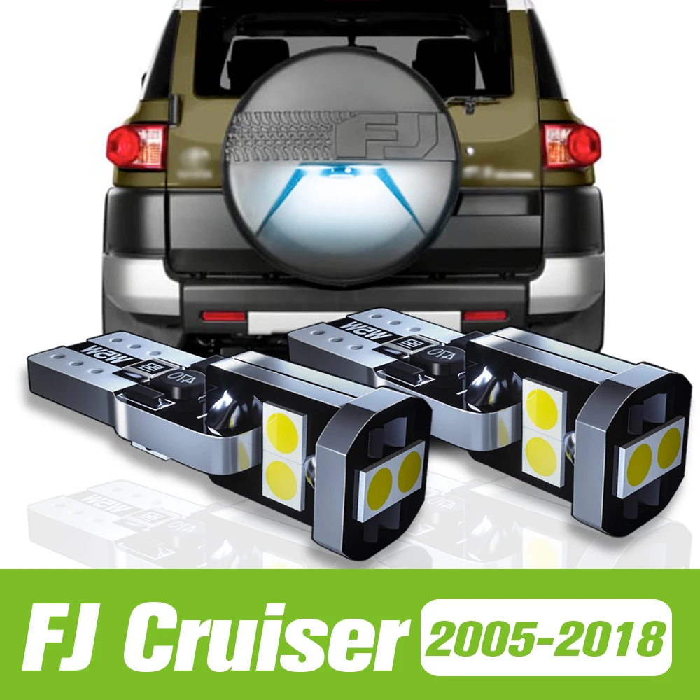 2 peças Para Toyota FJ Cruiser 2005 2018 LED License Plate Luz 2006 ...