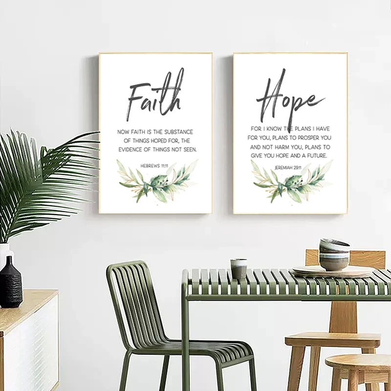 Faith-Hope-Love-Bible-Verse-Inspirational-Art-Wall-Art-Canvas-Painting ...