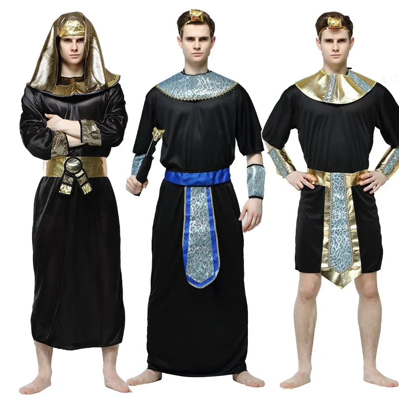 Man-Ancient-Egypt-Pharaoh-Black-Robe-Costume-Anubis-Soldier-Robe ...