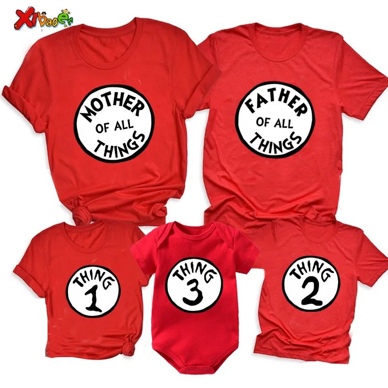 Family-Matching-Outfits-Shirt-Ting-Party-Shirt-Red-T-shirt-Together ...