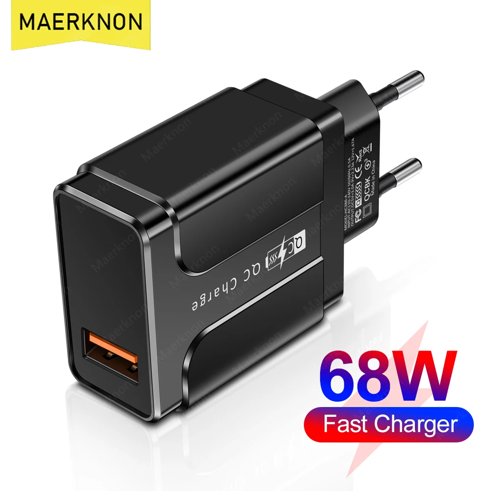 Quick Charge3.0 68W USB Charger Fast Charging Power Adapter Wall ...