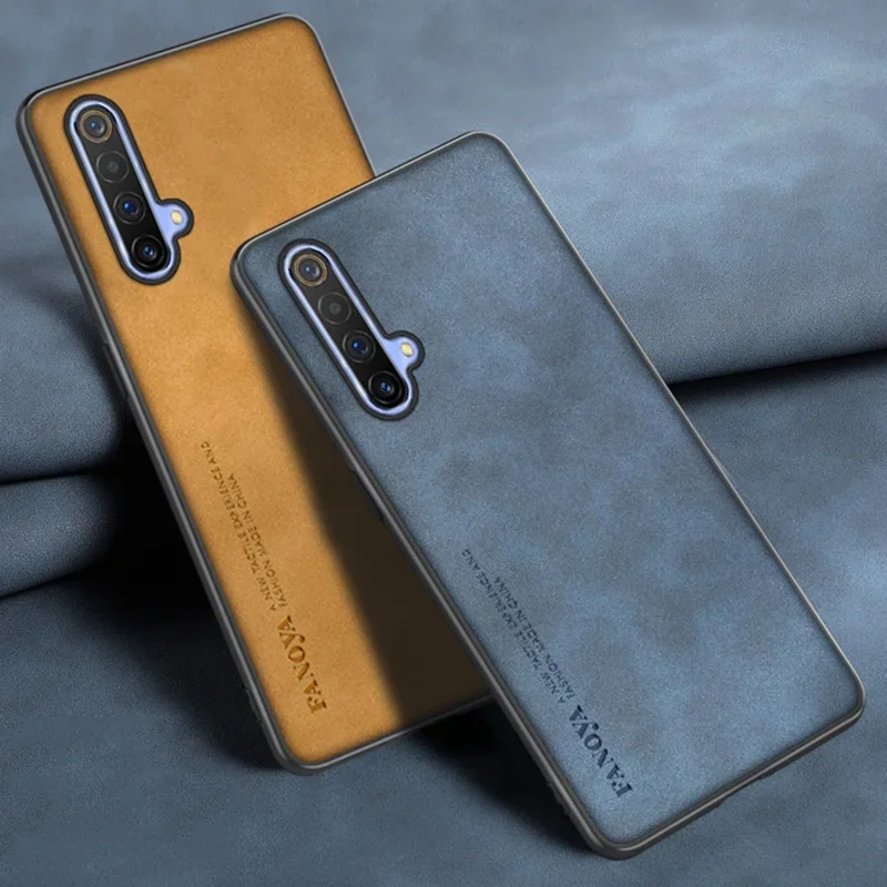 Luxury-PU-Leather-Case-For-Realme-X3-SuperZoom-Back-Cover-Matte ...