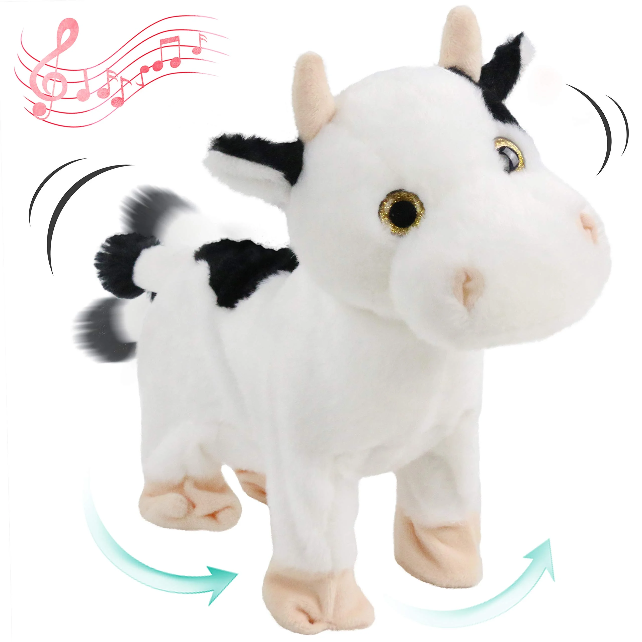 Electric-Stuffed-Animal-Creative-Shaking-Wiggle-Music-Cow-Animal ...