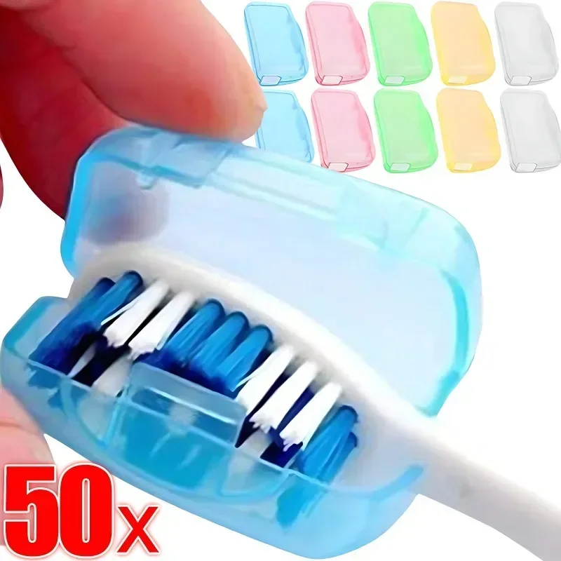 50-5Pcs-Toothbrush-Head-Cover-Case-Cap-Portable-Travel-Hike-Camping ...