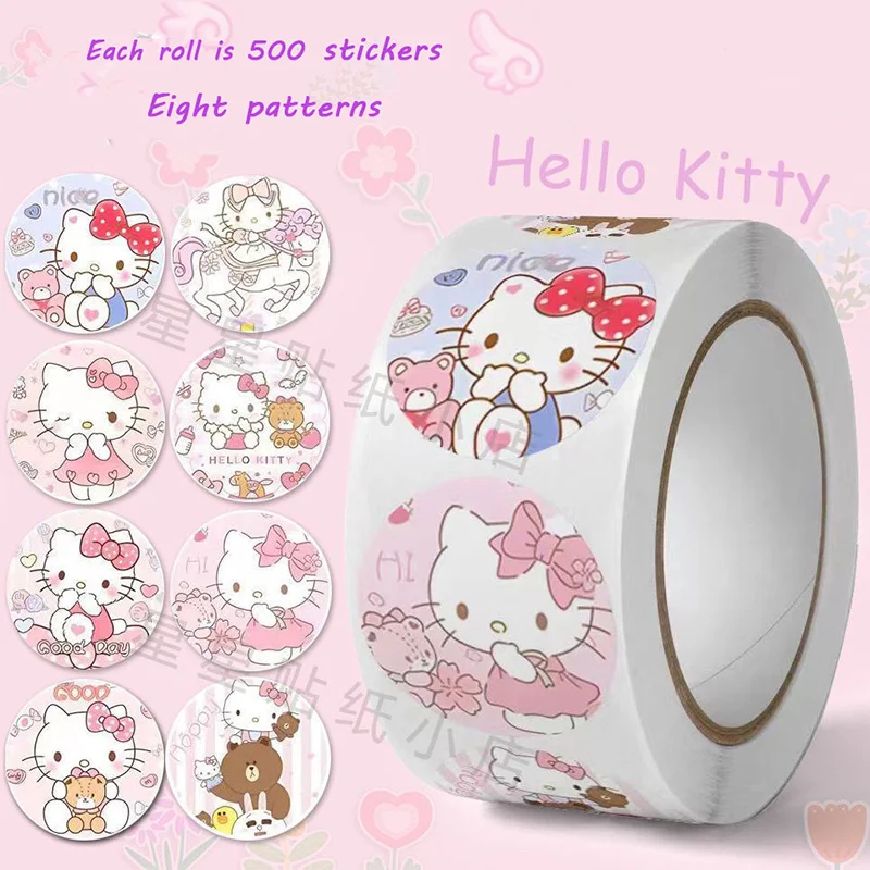 Hello Kitty Cinnamoroll 500 Stickers Kawaii Anime Sanrio Cartoon Cute ...