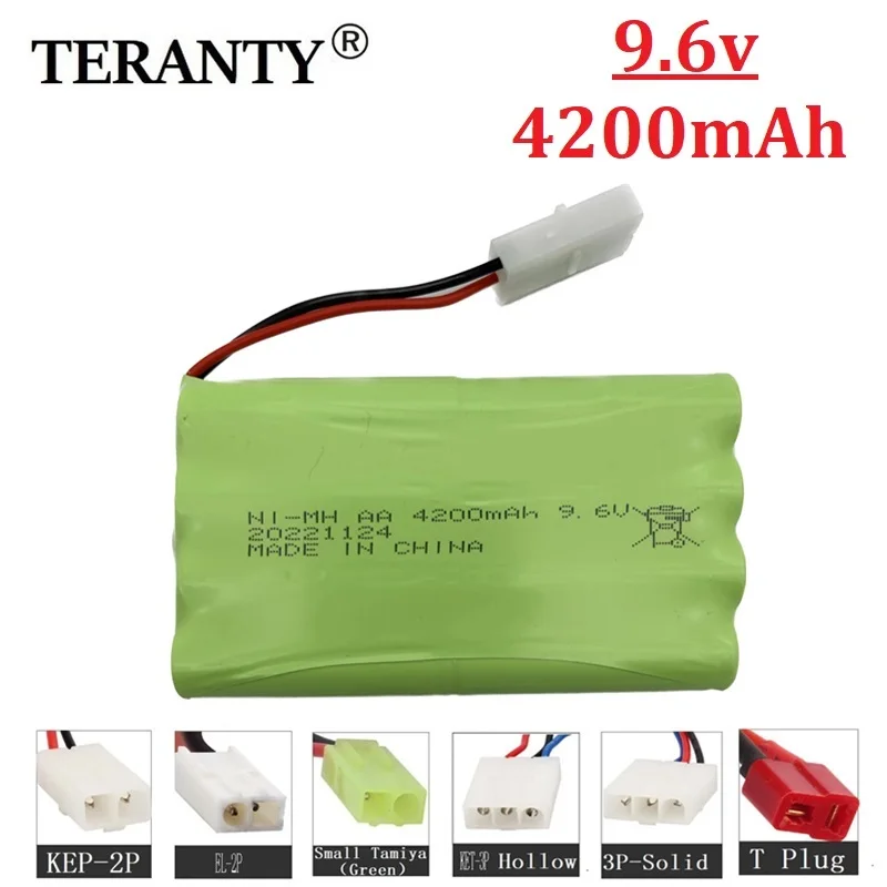 Upgrade 9.6v 4200mah NiMH Battery AA For Rc Toys Cars Tank Truck Robots ...