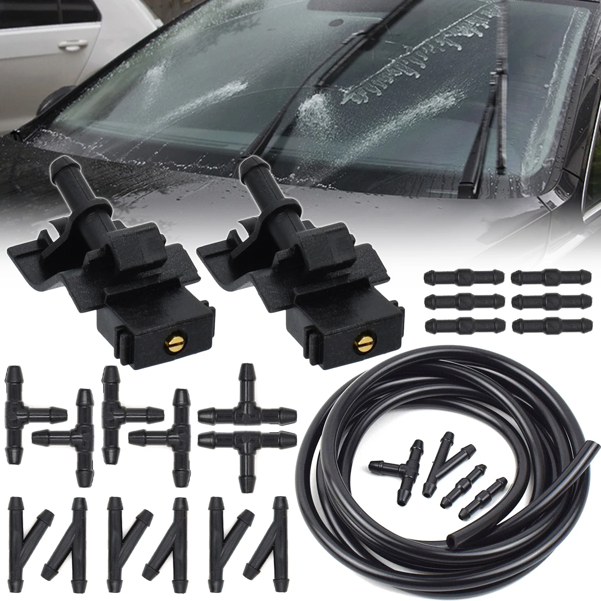 2x Front Windshield Wiper Washer Spray Jet Nozzle For Toyota Corolla ...
