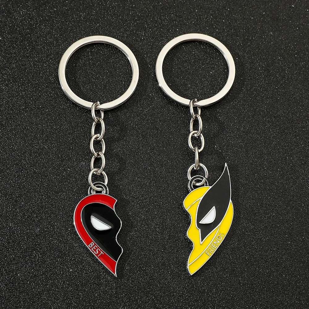 Deadpool-and-Wolverine-Best-Friends-Keychain-Set-Split-Heart-Matching ...