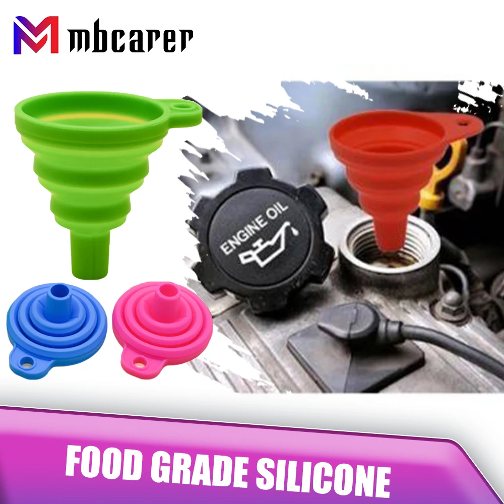 Engine Funnel Car Universal Silicone Liquid Funnel Washer Fluid Change ...