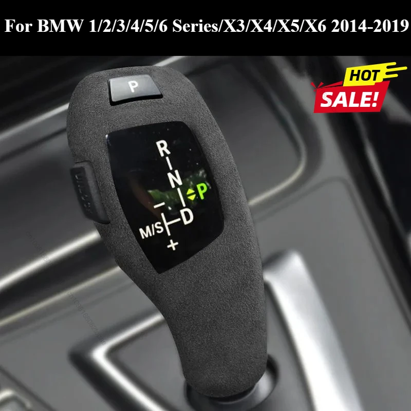 For BMW 1/2/3/4/5/6 Series/X3/X4/X5/X6 2010-2019 Alcantara Gear Shift ...