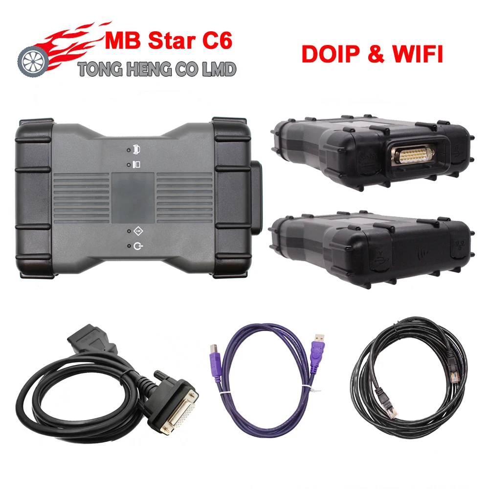 Multiplexer VCI SD Connect MB Star C6 Diagnosis Tool Support DOIP WIFI Diagnosis With 2022.03 ...