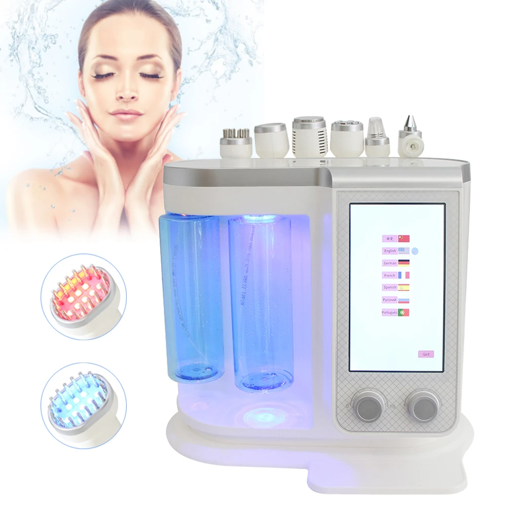 New-6-in-1-Hydro-Dermabrasion-Machine-H2O2-Facial-Cleaning-Hydropeeling ...