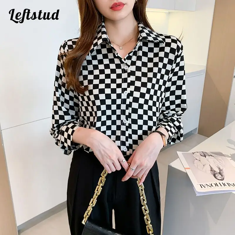 Black And White Checkered Shirt Women