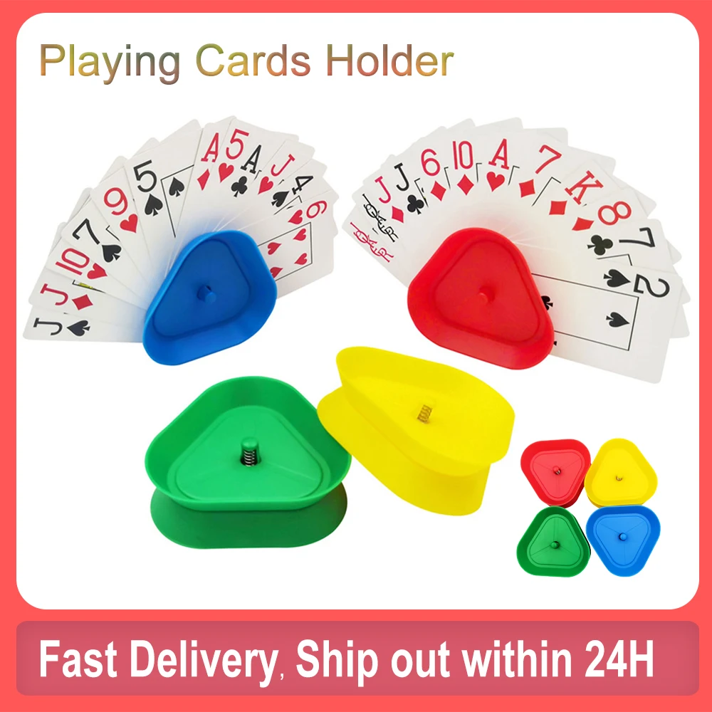 Triangle Shaped Playing Card Holder 4 Colors Triangle Shaped Hands-Free ...