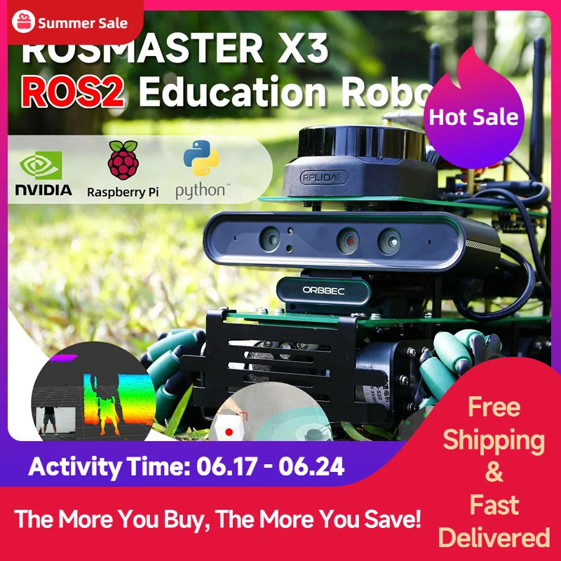 ROSMASTER-X3-ROS2-Robot-Mecanum-Wheel-Aluminum-Alloy-Frame-Autopilot-Lidar-Mapping-for-Jetson ...