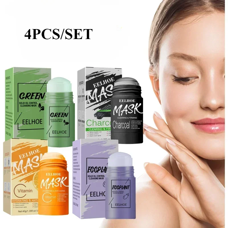 4PCS-Clean-Face-Mask-Beauty-Skin-Green-Tea-Ance-Face-Mask-Stick-Cleans ...