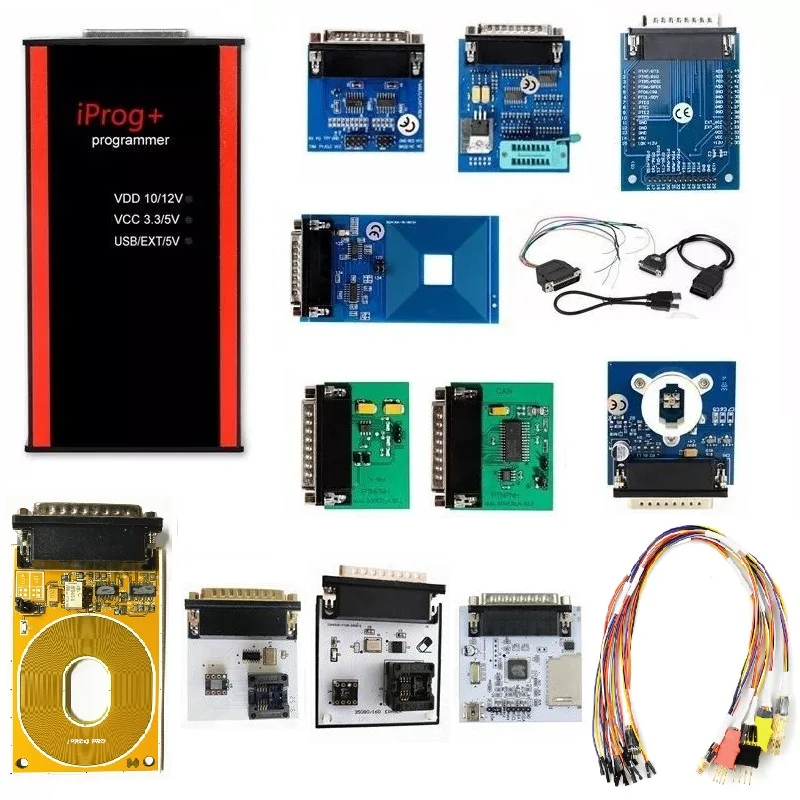V87 Iprog+ Pro 6 Adapters Full Set Iprog Pro Ecu Programmer Eeprom Immo ...