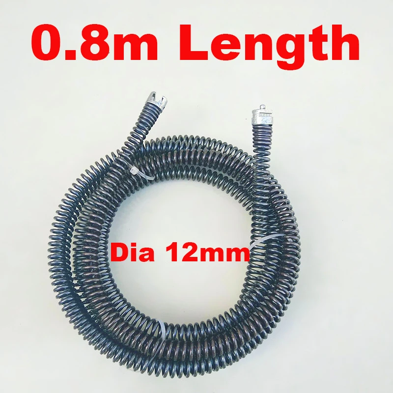 1PCS 0.8/1.5/3m*12mm Dia Sewer Dredging Spring Electric Drill Drain ...
