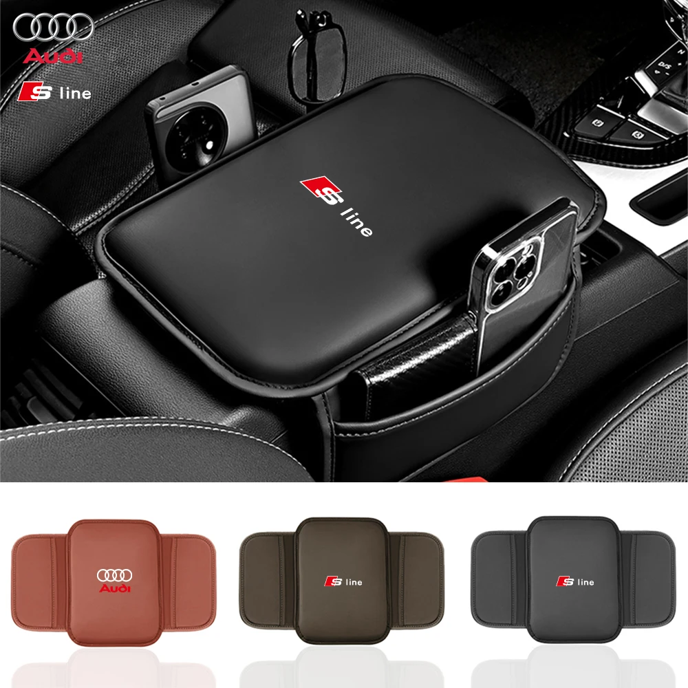 Car Armrest Mat Center Console Leather Protection Cushion For Audi A3 ...