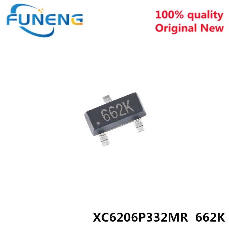 50-100PCS-662K-XC6206P332MR-SOT-23-SOT-XC6206P332-SOT23-XC6206-SMD3-3V ...