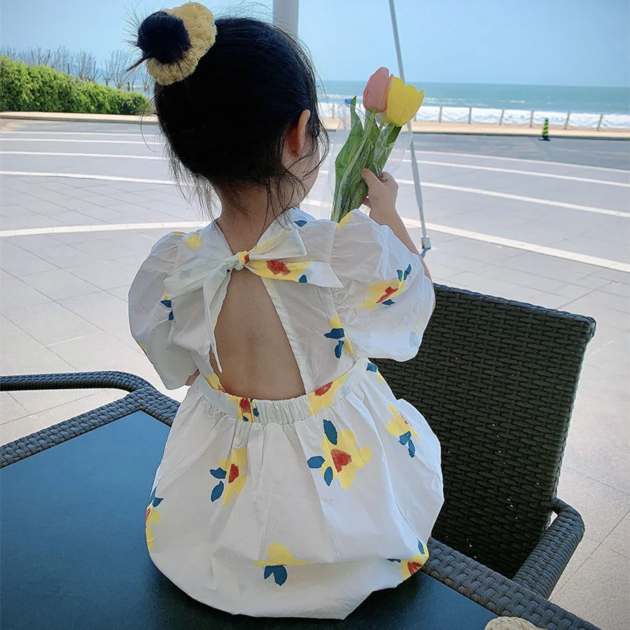 Girls Floral Princess Dress Backless | Toddler Girl Summer Dresses ...