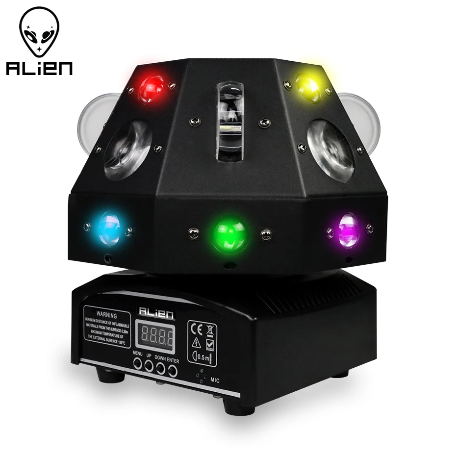 ALIEN-4-IN-1-DMX-RGBWY-LED-Moving-Head-Beam-Point-Rainbow-Green-Laser ...