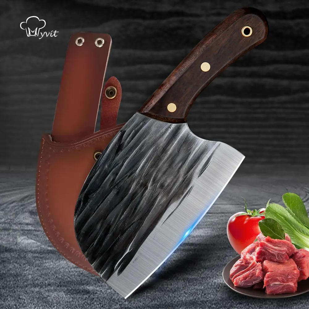 Meat-Cleaver-Butcher-Kitchen-Knife-Chef-Knife-With-Sheath-Handmade ...